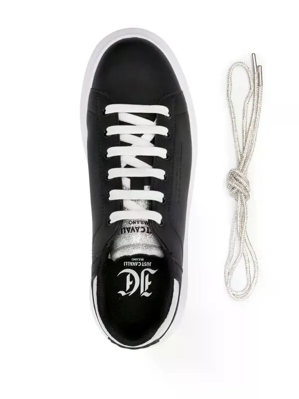Just Cavalli Glitter Lace-up Sneakers