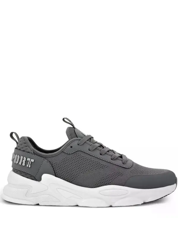PLEIN SPORT Logo-embellished Low-top Sneakers - Grey