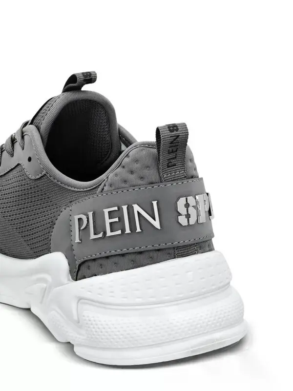 PLEIN SPORT Logo-embellished Low-top Sneakers - Grey