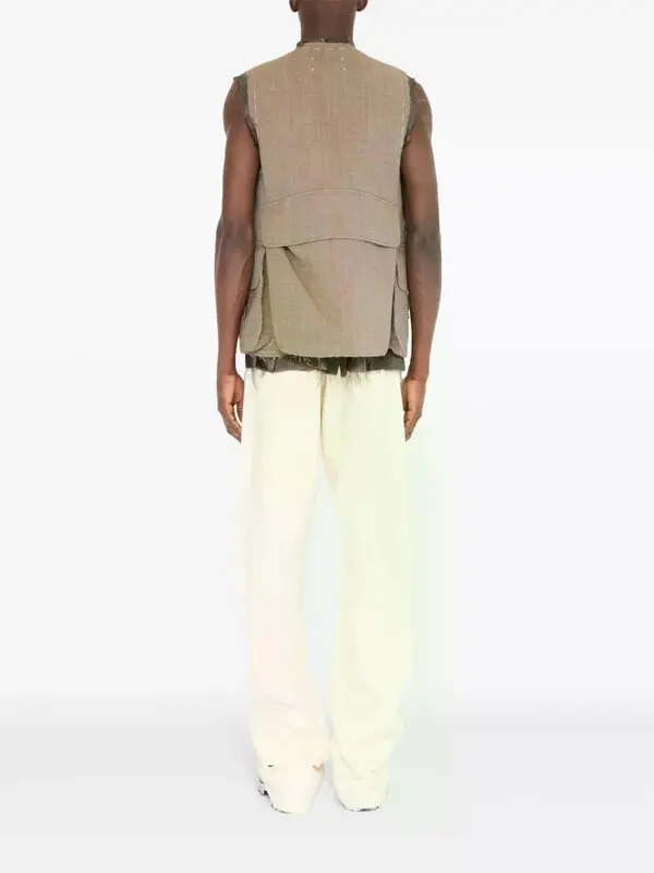 MAISON MARGIELA Wool Cargo Vest - Neutrals