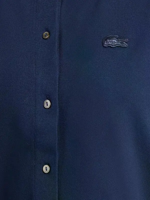 Lacoste Logo-patch Cotton Dress - Blue