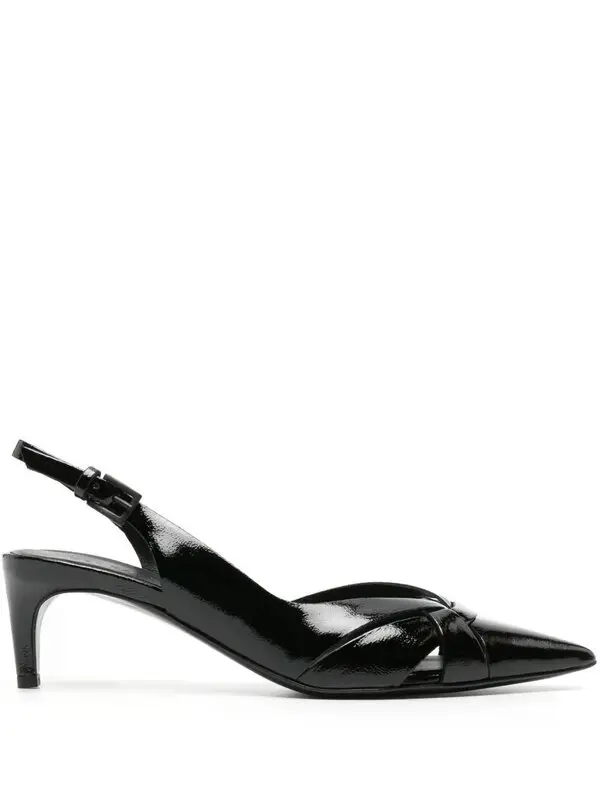 DEL CARLO 60mm Patent Leather Slingback Sandals