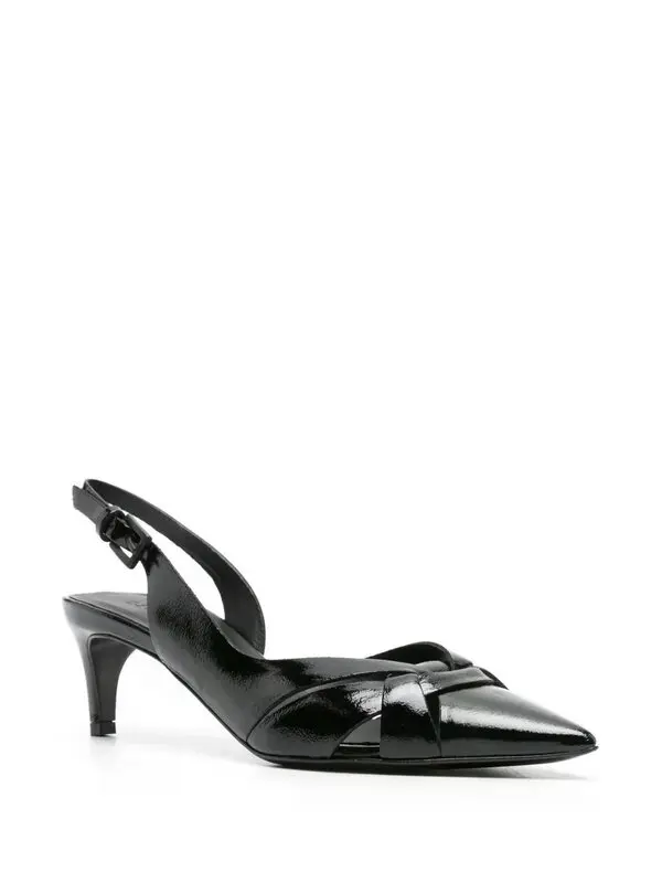 DEL CARLO 60mm Patent Leather Slingback Sandals