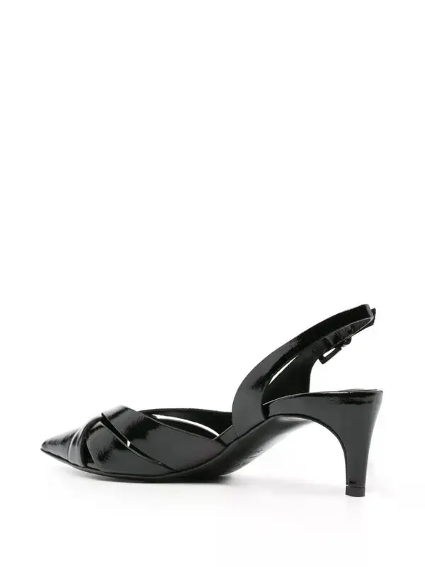 DEL CARLO 60mm Patent Leather Slingback Sandals