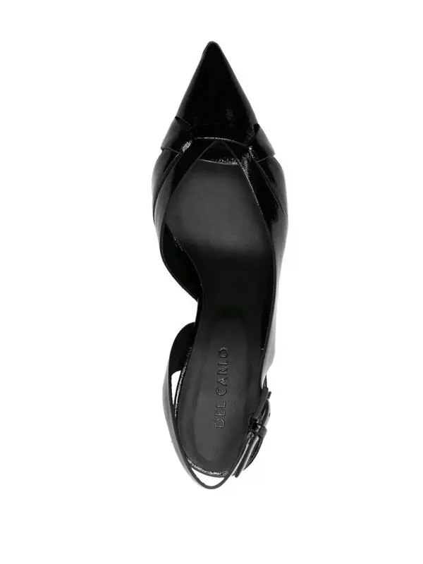 DEL CARLO 60mm Patent Leather Slingback Sandals