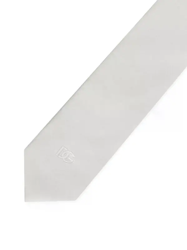 Dolce & Gabbana Silk Embroidered Logo Neck Tie