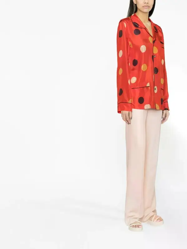 Aspesi Dot-print Silk Shirt