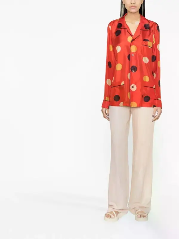 Aspesi Dot-print Silk Shirt