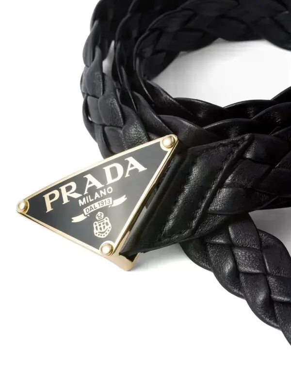 Prada Braided Leather Belt