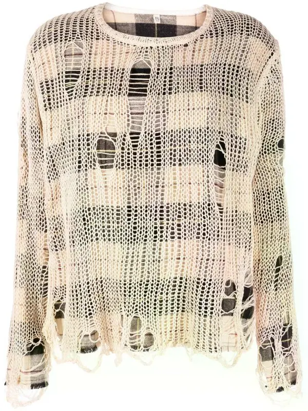R13 Layered Cotton Jumper - Neutrals