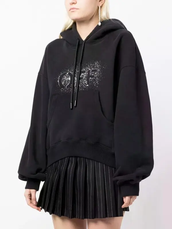 Off-White Spray Paint Logo Cotton Hoodie