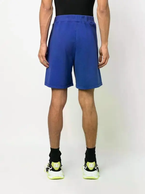 Dsquared2 Cotton Logo Print Shorts - Blue