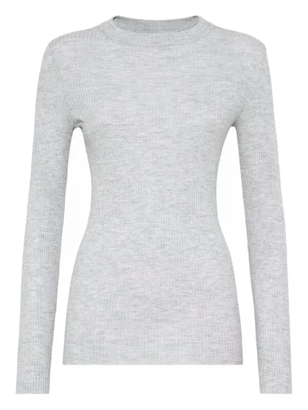 Brunello Cucinelli Ribbed Crew Neck Sweater