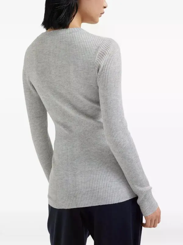 Brunello Cucinelli Ribbed Crew Neck Sweater