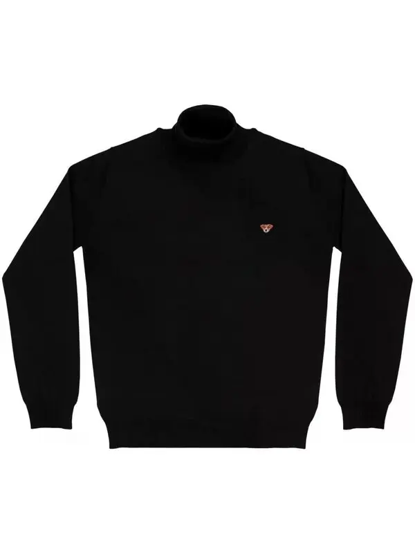 PELO FOUNDATION Dog Appliqué High Neck Jumper - Black