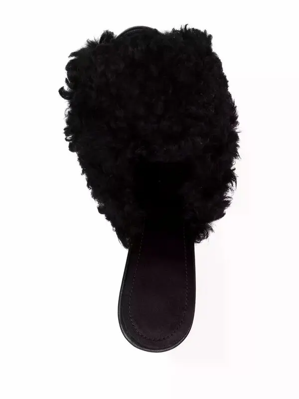 Giambattista Valli Shearling Strap Sandals