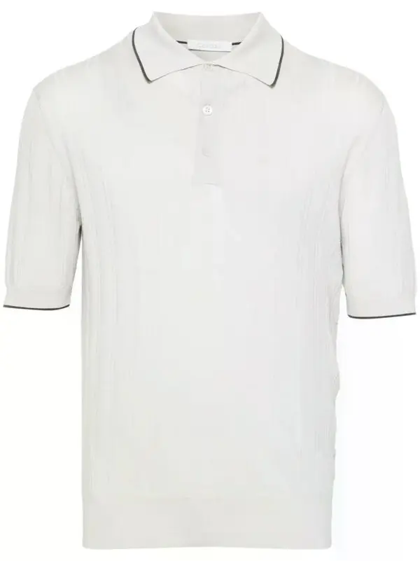 CRUCIANI Cotton Polo Shirt - Grey