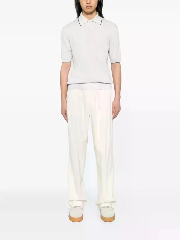 CRUCIANI Cotton Polo Shirt - Grey