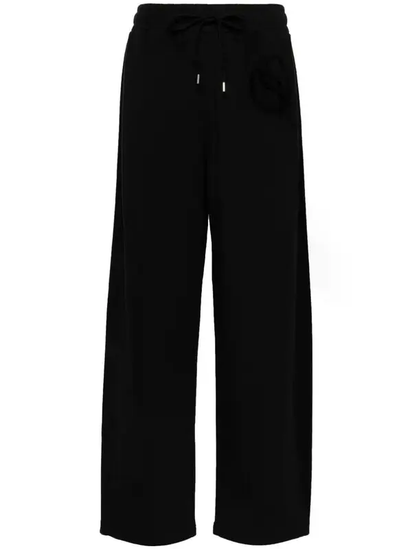 Stella McCartney Straight-leg Cotton Trousers - Black