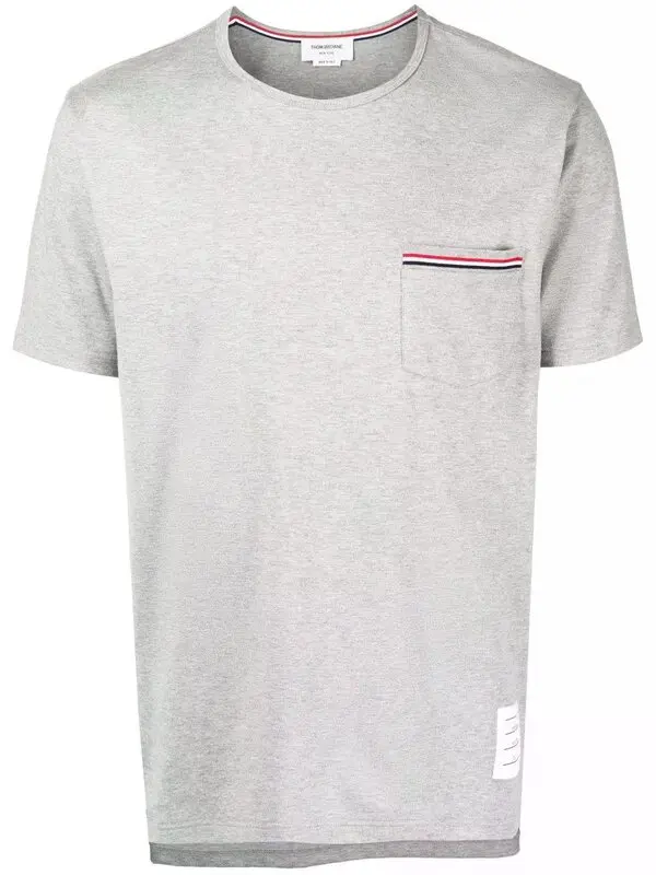 Thom Browne Pocket Cotton T-shirt - Grey