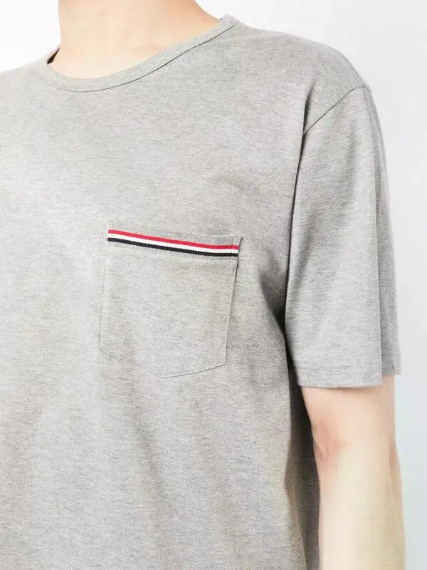 Thom Browne Pocket Cotton T-shirt - Grey