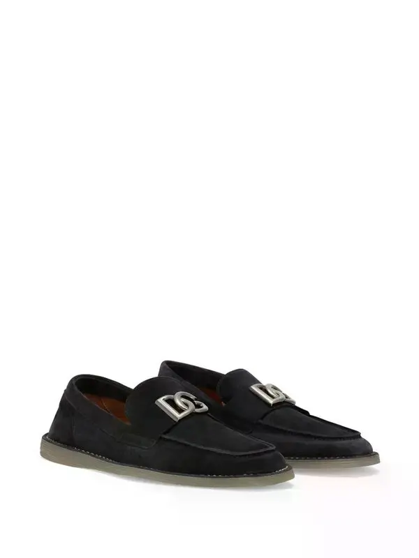 Dolce & Gabbana Suede Loafers With Dg Logo