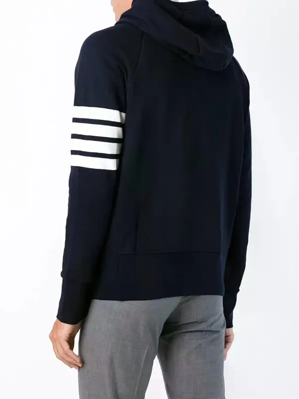 Thom Browne 4-bar Zip-up Hoodie - Blue