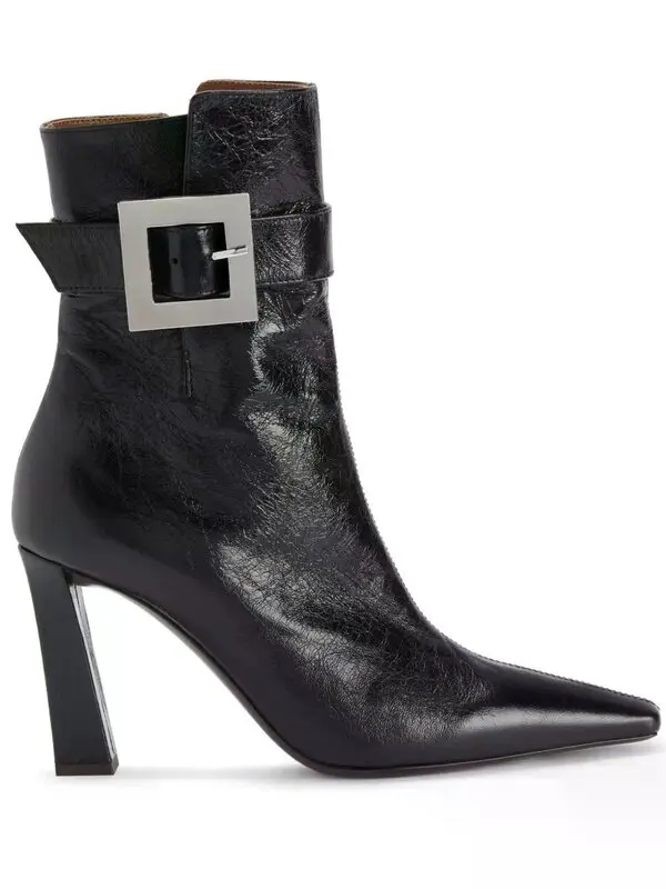 GIUSEPPE ZANOTTI Seattle Bootie Boots With Decorative Buckle - Black