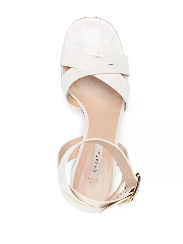 Casadei Emily Viky 80mm Patent Leather Sandals
