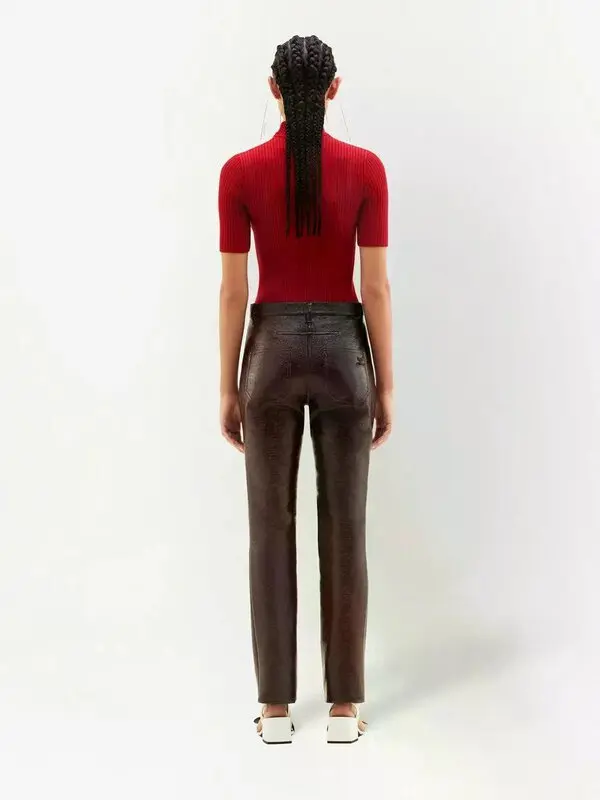 COURREGES Re-edition Rib-knit High Neck Sweater