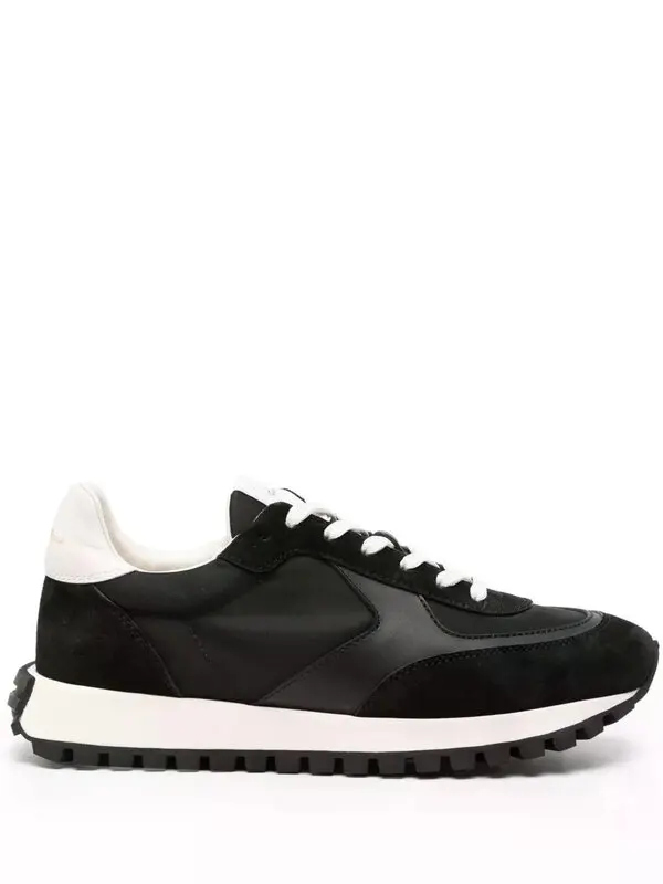 GIANVITO ROSSI Suede And Shell Trimmed Sneakers - Black