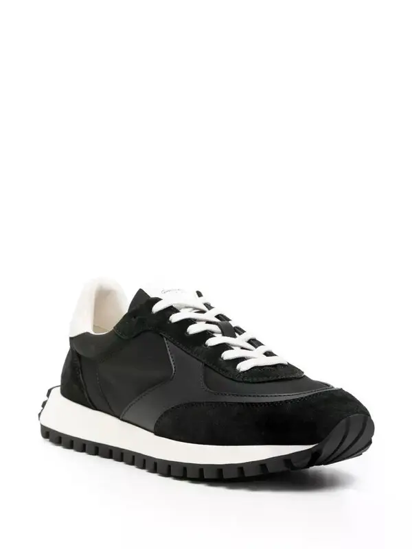 GIANVITO ROSSI Suede And Shell Trimmed Sneakers - Black