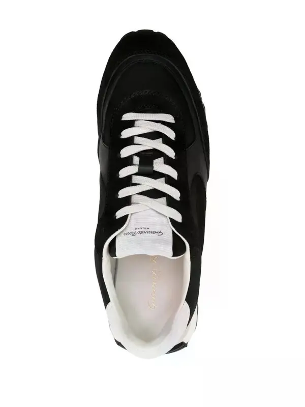 GIANVITO ROSSI Suede And Shell Trimmed Sneakers - Black