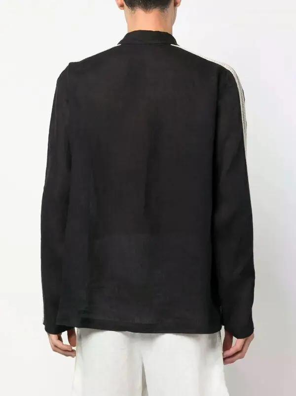 Palm Angels Pa Monogram-print Linen Shirt