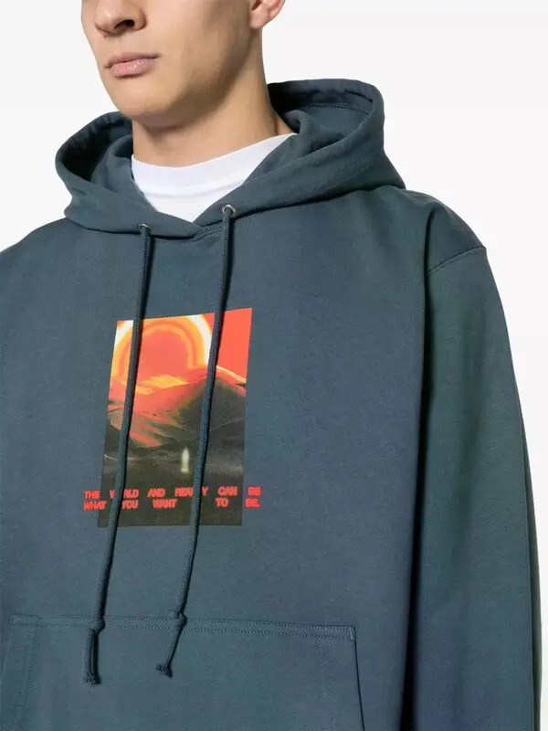Helmut Lang Graphic Print Cotton Hoodie