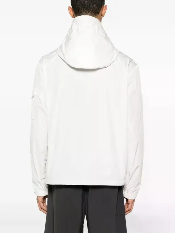 Moncler Zip-up Hooded Jacket With Logo Patch