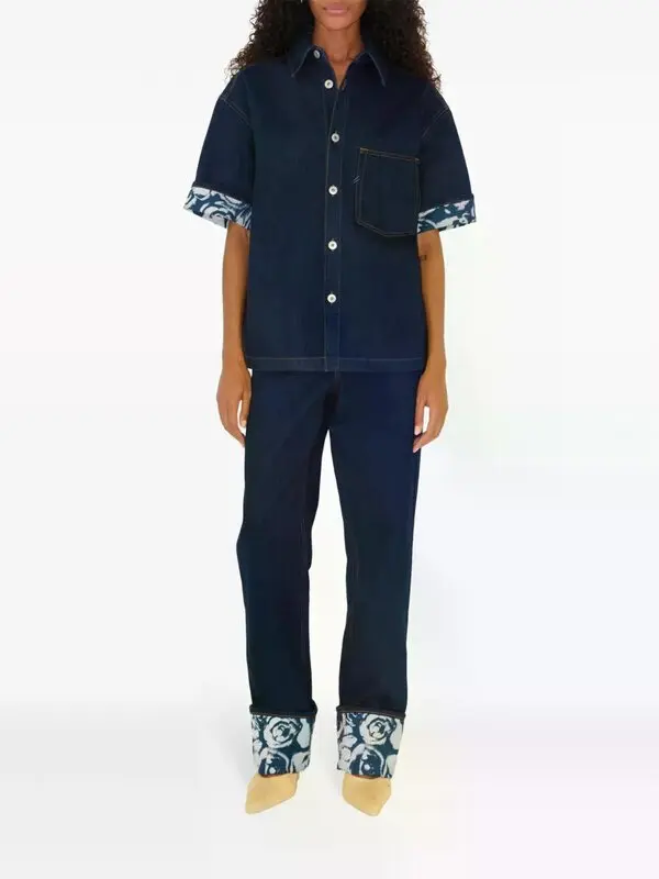 Burberry Straight-leg Jeans With Logo Patch