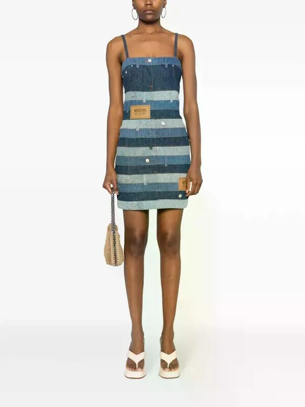 Moschino Patchwork Denim Minidress