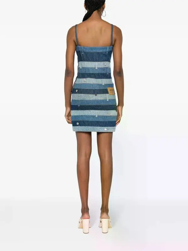Moschino Patchwork Denim Minidress