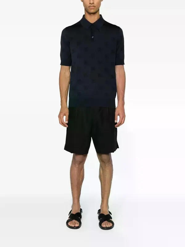 Dolce & Gabbana Logo-jacquard Silk Polo Shirt