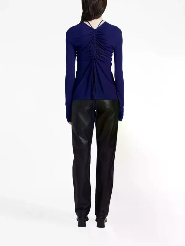Proenza Schouler White Label Gathered Detail Long-sleeve Top - Blue