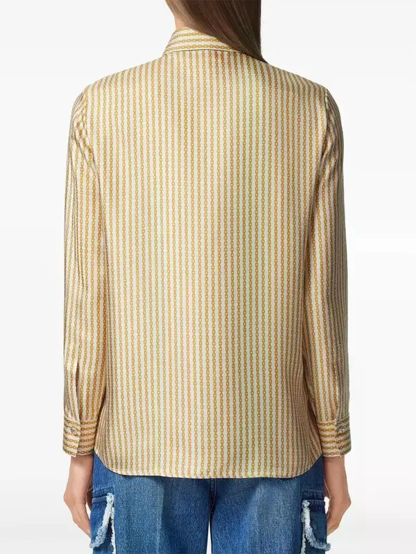 Versace Chain Print Silk Shirt