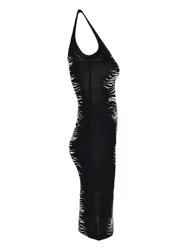 Versace Zebra-print Midi Dress