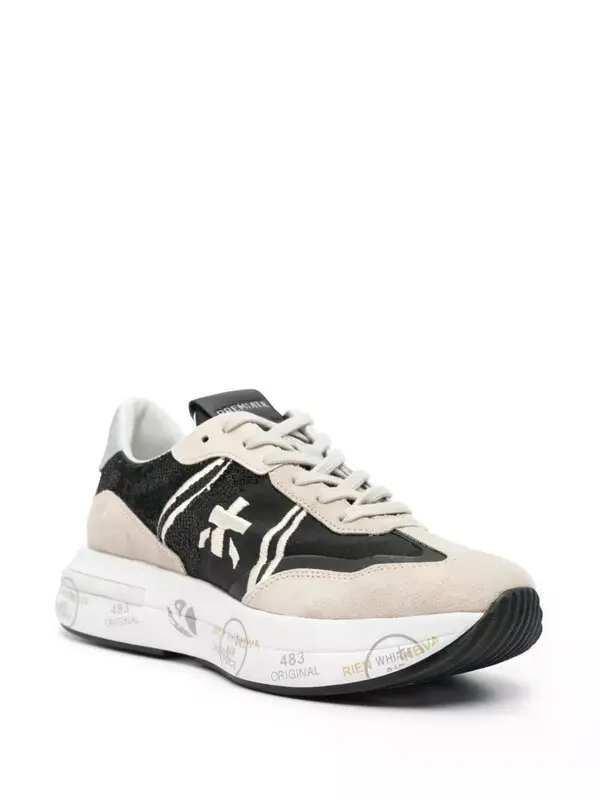 Premiata Cassie Sequin-embellished Sneakers