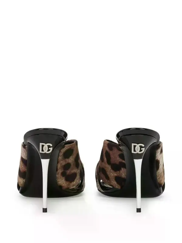 Dolce & Gabbana Keira Leopard Print Stiletto Sandals