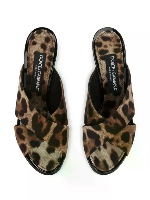 Dolce & Gabbana Keira Leopard Print Stiletto Sandals