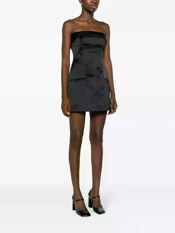 Philosophy Di Lorenzo Serafini Strapless Satin Mini Dress