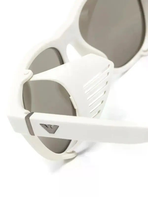 Emporio Armani Oval Frame Sunglasses - White