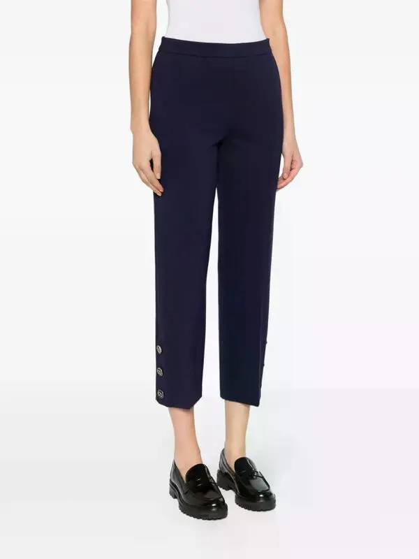 TWINSET Straight-leg Cropped Trousers - Blue