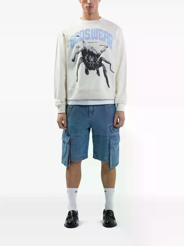 Gcds Spider-print Sweatshirt - Neutrals